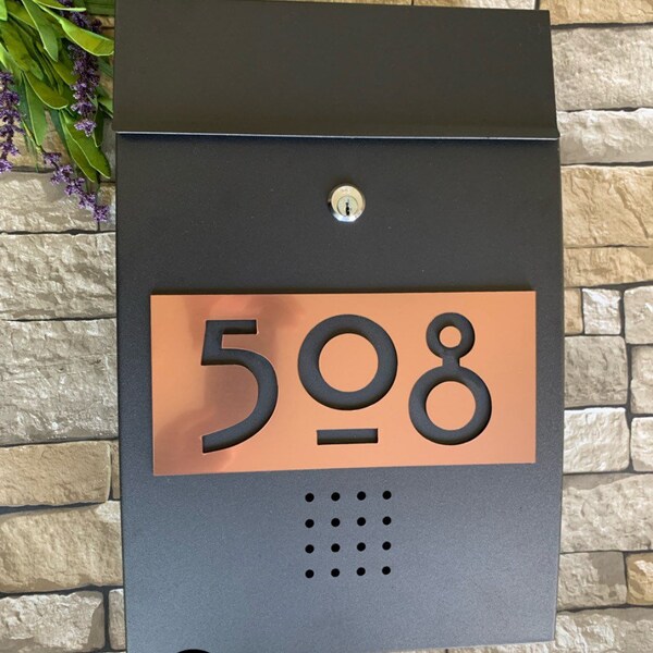 Modern Mailbox Numbers - Etsy