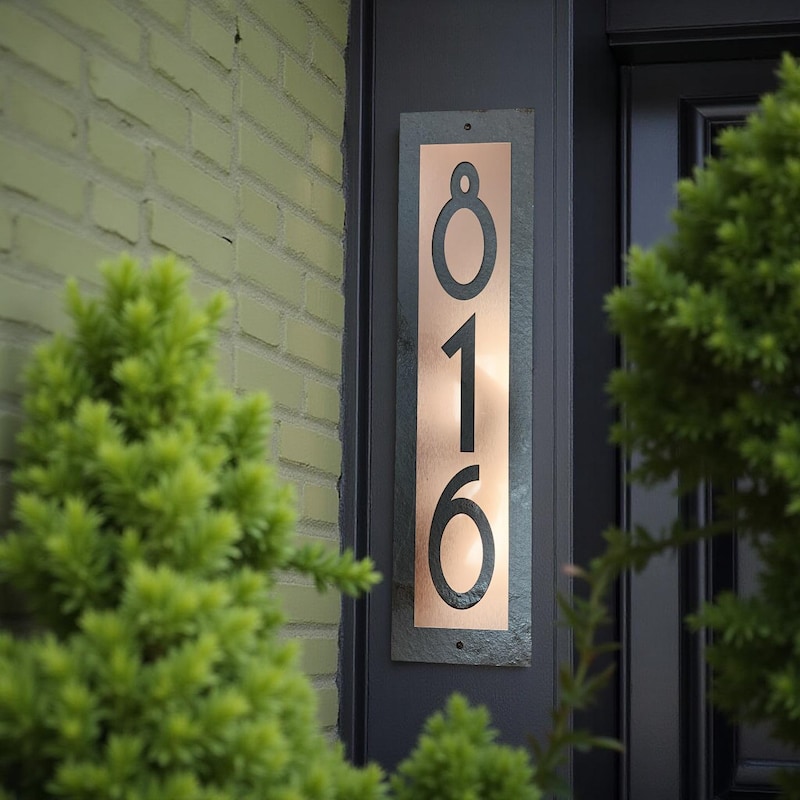Solar House Number Sign - Etsy