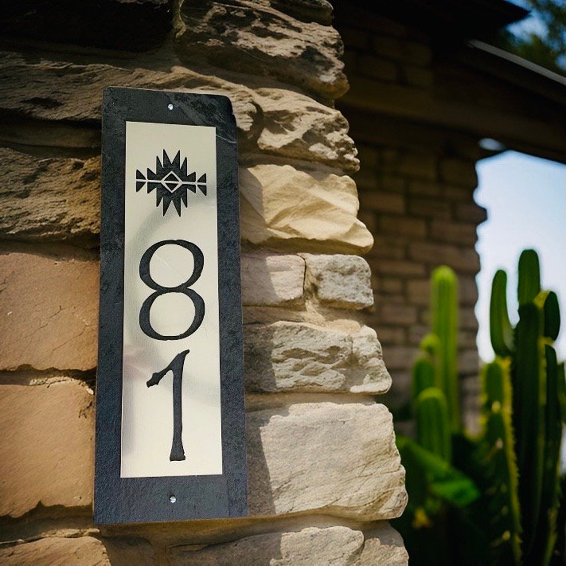 Southwest House Numbers, Tribal Home Address Plaque, Copper, Bronze or ...