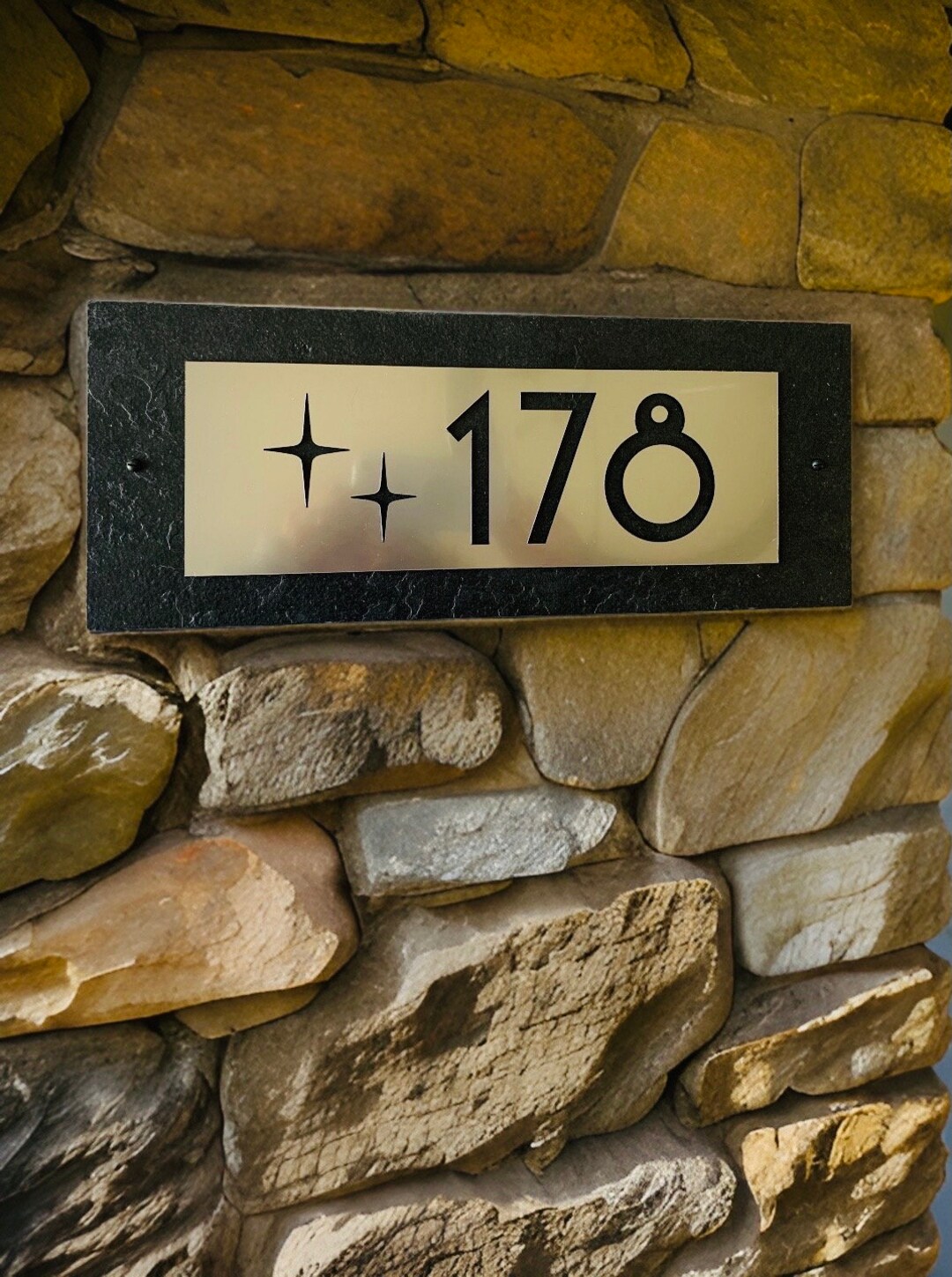 Mid Century Modern HOUSE NUMBERS Atomic Star Address Plaque - Etsy