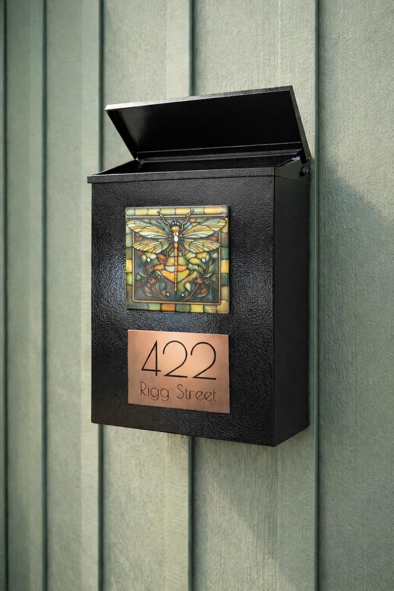 Craftsman Bungalow Dragonfly Mailbox, Personalized With House Address ...
