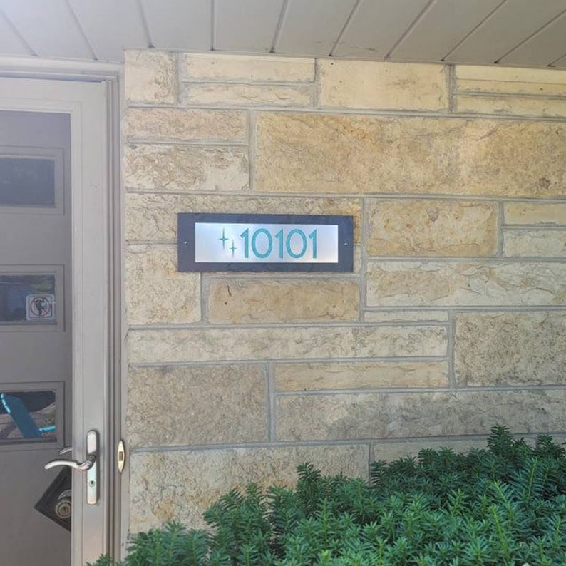Mid Century Modern HOUSE NUMBERS Atomic Star Address Plaque - Etsy