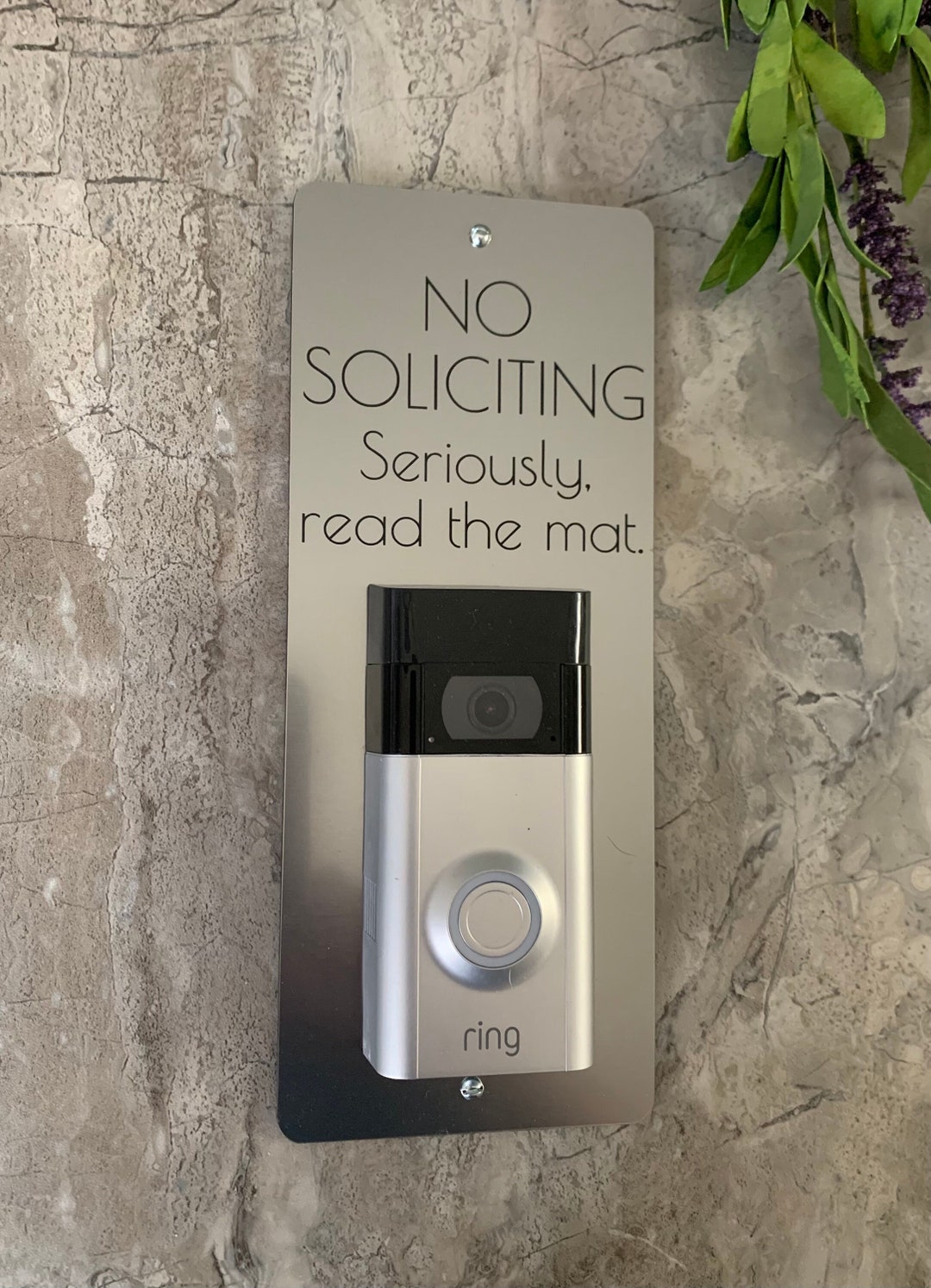 Personalized Video Doorbell Mounting Plate Copper or Platinum - Etsy