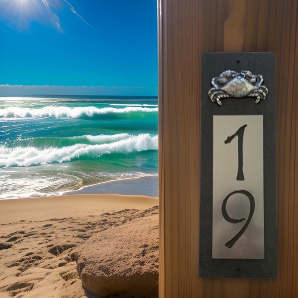 House Numbers Vertical Coastal - Etsy