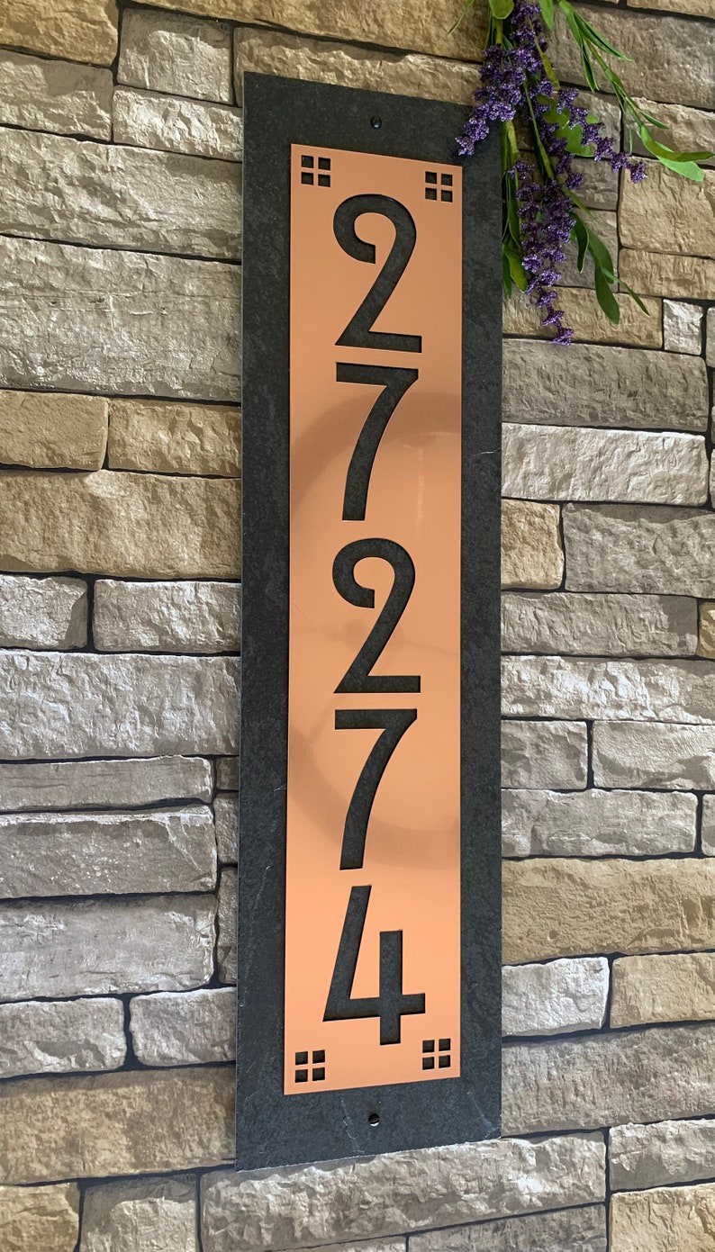 Craftsman House Numbers Hill House Mission Style Address - Etsy
