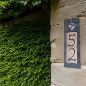 Celtic Knot Customzed House Numbers, Home Address Plaque, Vertical Sign ...