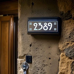 Craftsman, House Numbers, Solar Lighted, Home Address Sign - Etsy