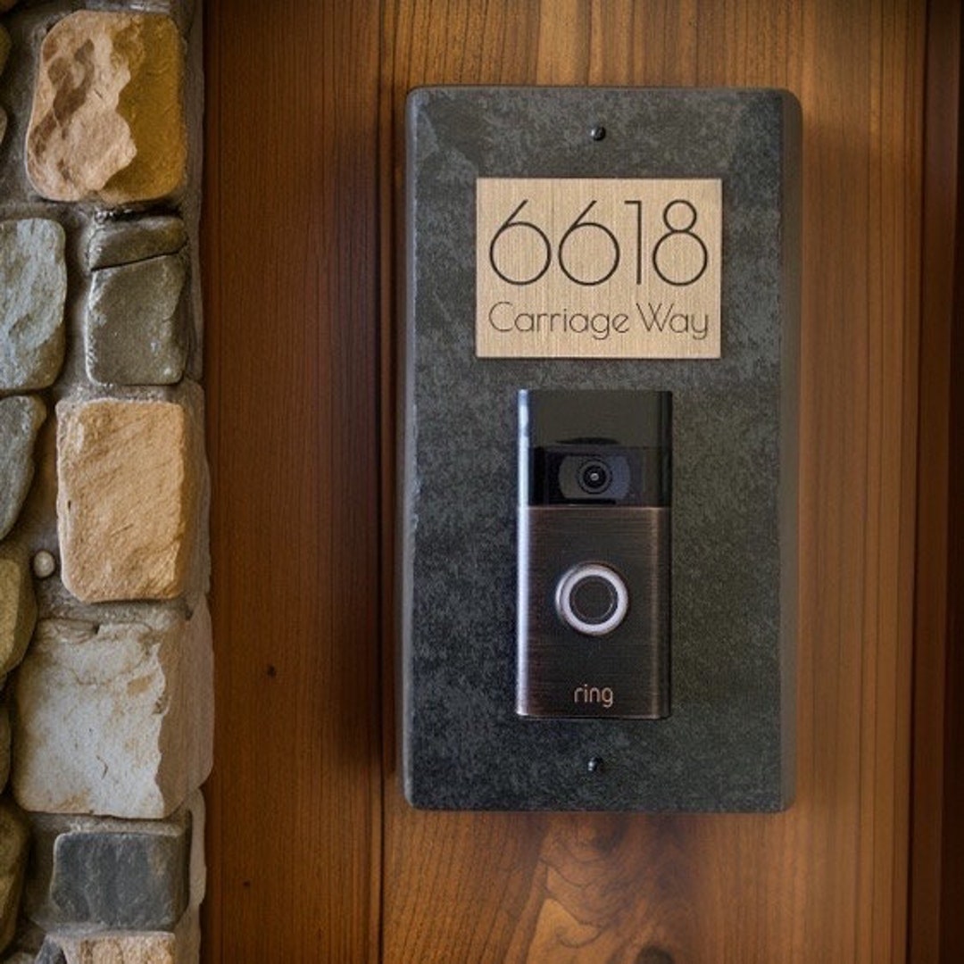 Personalized Slate Video Doorbell Mounting Plate, Choice of Colors, 12 ...