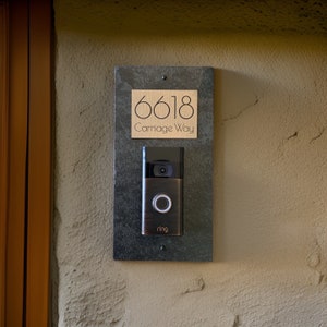 Personalized Slate Video Doorbell Mounting Plate, Choice of Colors ...