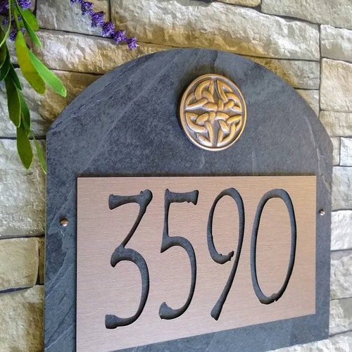 Celtic Knot Customzed House Numbers Home Address Plaque - Etsy