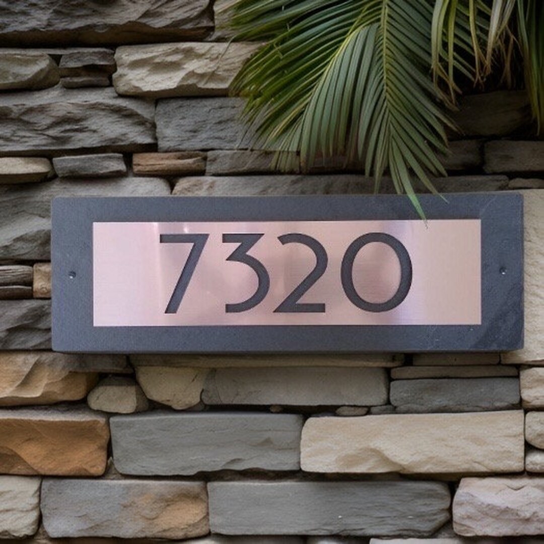 Modern Craftsman Bungalow, Home Address Plaque, House Numbers Sign ...