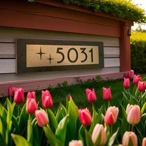 Mid Century Modern HOUSE NUMBERS, Atomic Star Address Plaque ...