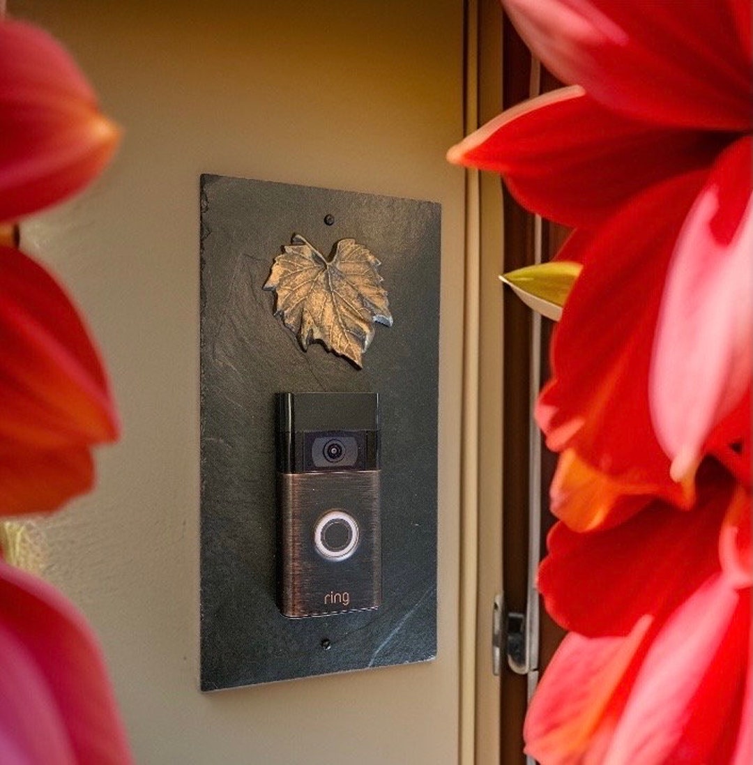 Craftsman Slate Falling Leaf Video Doorbell Mounting Plate, Choice of Colors, for Ring 1 & 2 ...