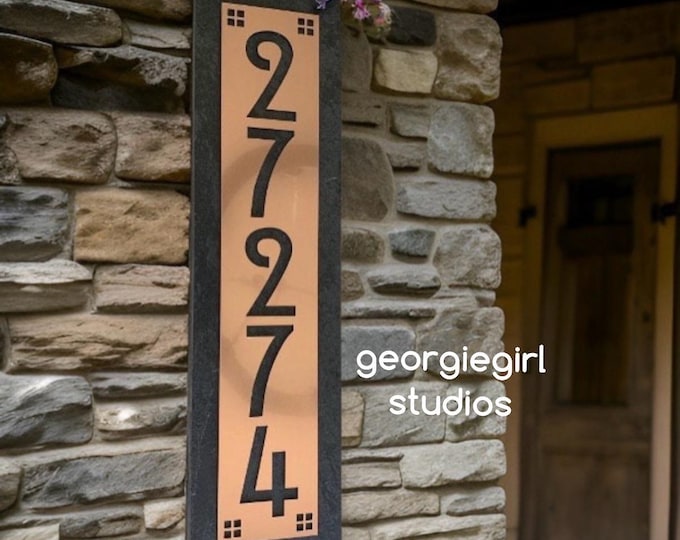 Craftsman HOUSE NUMBERS, Hill House Mission Style Address Plaque ...