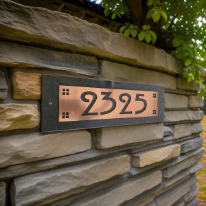 Craftsman HOUSE NUMBERS, Hill House Mission Style Address Plaque ...
