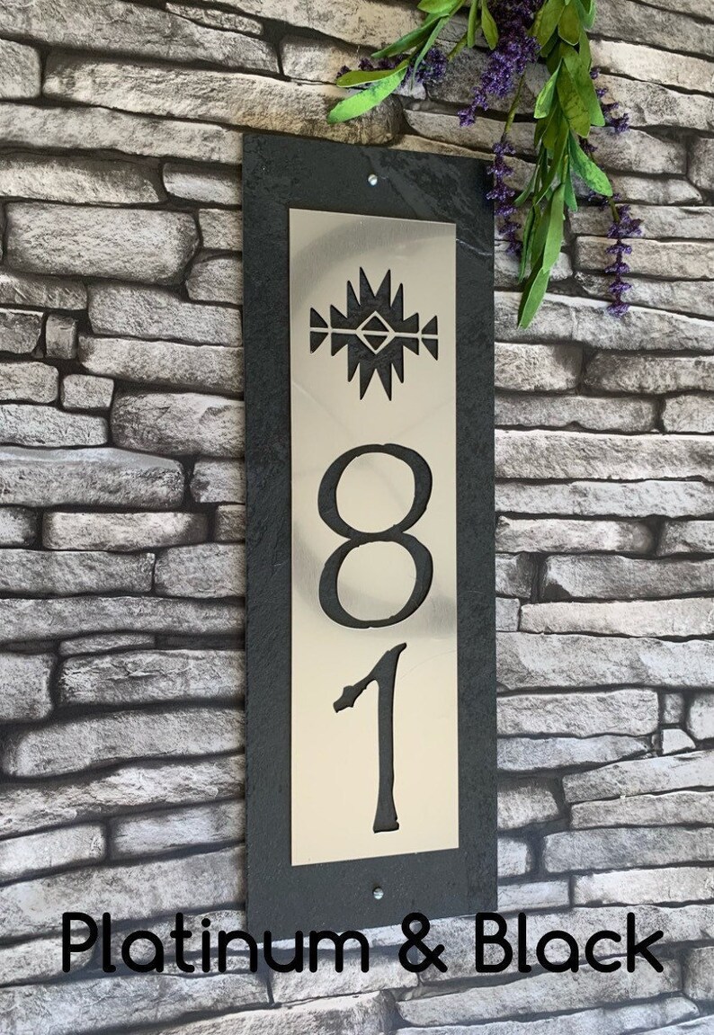 Southwest House Numbers, Tribal Home Address Plaque, Copper, Bronze or ...