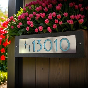 Mid Century Modern HOUSE NUMBERS Atomic Star Address Plaque - Etsy