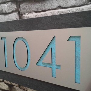 Mid Century Modern Address Sign Customized House Numbers - Etsy Canada