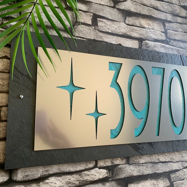 Mid Century Modern House Numbers - Etsy