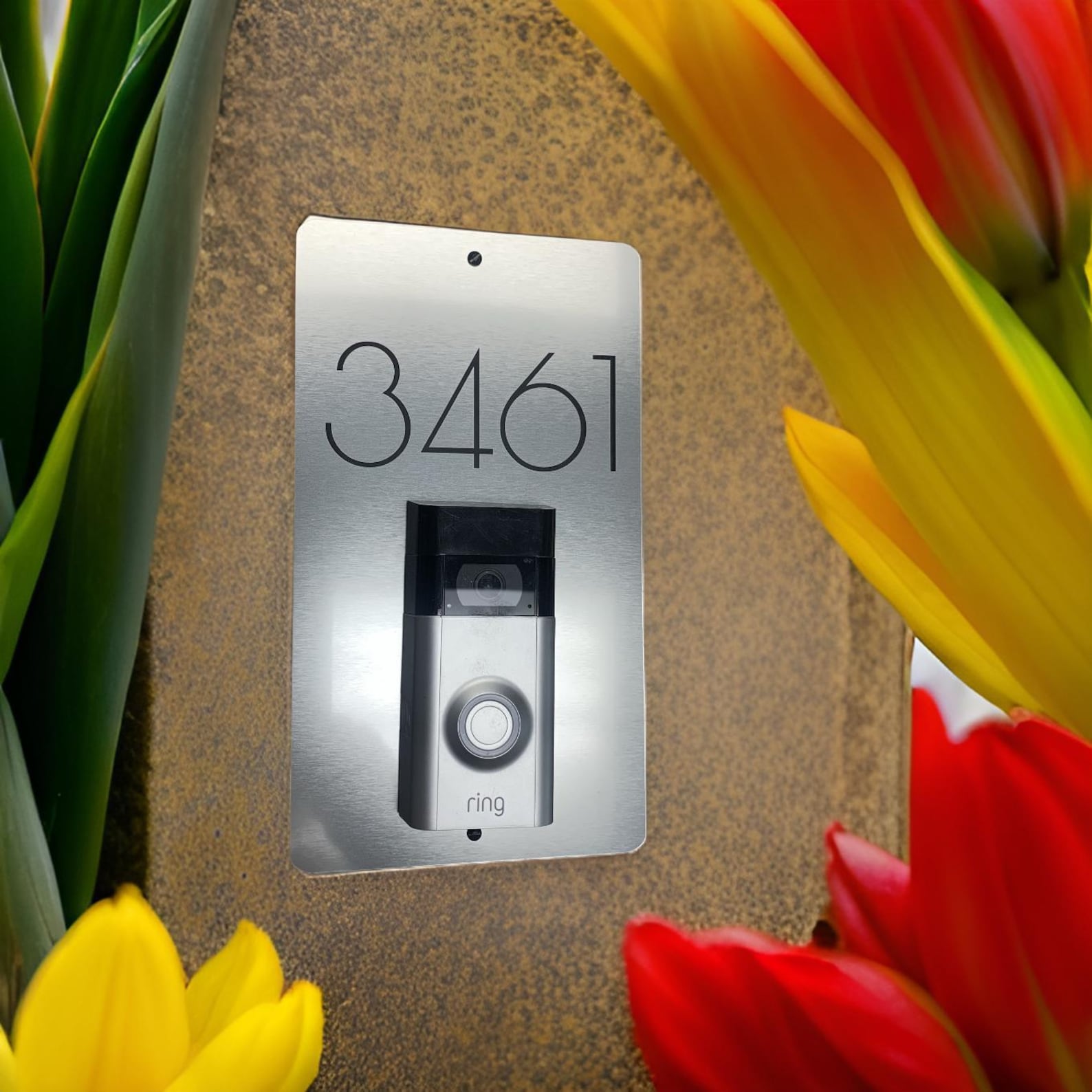 Personalized Video Doorbell Mounting Plate, Copper or Platinum - Etsy