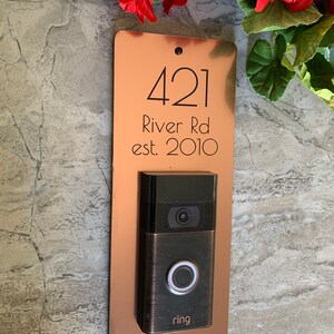Personalized Video Doorbell Mounting Plate Copper or Platinum - Etsy