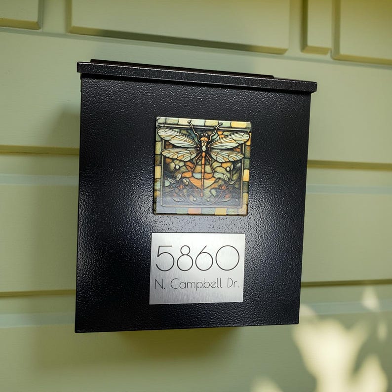 Craftsman Bungalow Dragonfly Mailbox, Personalized With House Address ...