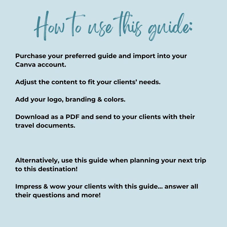 United Kingdom Travel Guide for Travel Agents: Customizable Canva ...