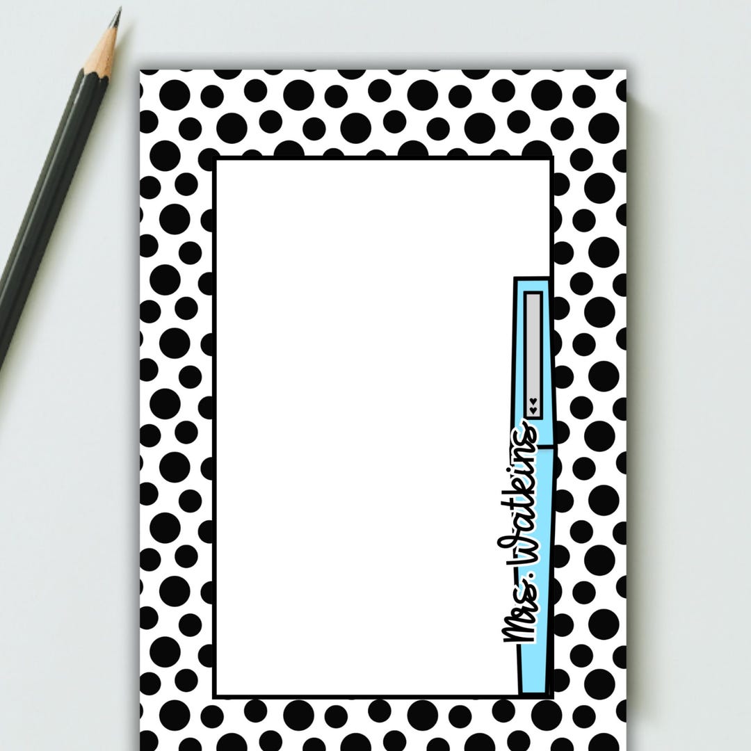 Personalized Sticky Notepad for Teachers | Custom Teacher Stationery ...