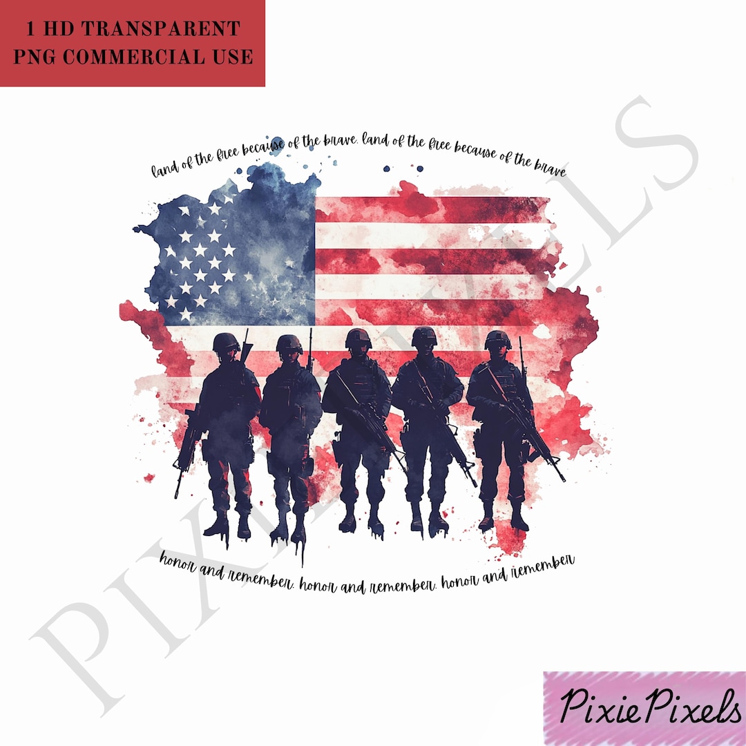 Land of the Free Clipart, Veterans Day PNG, Honor and Remember PNG ...