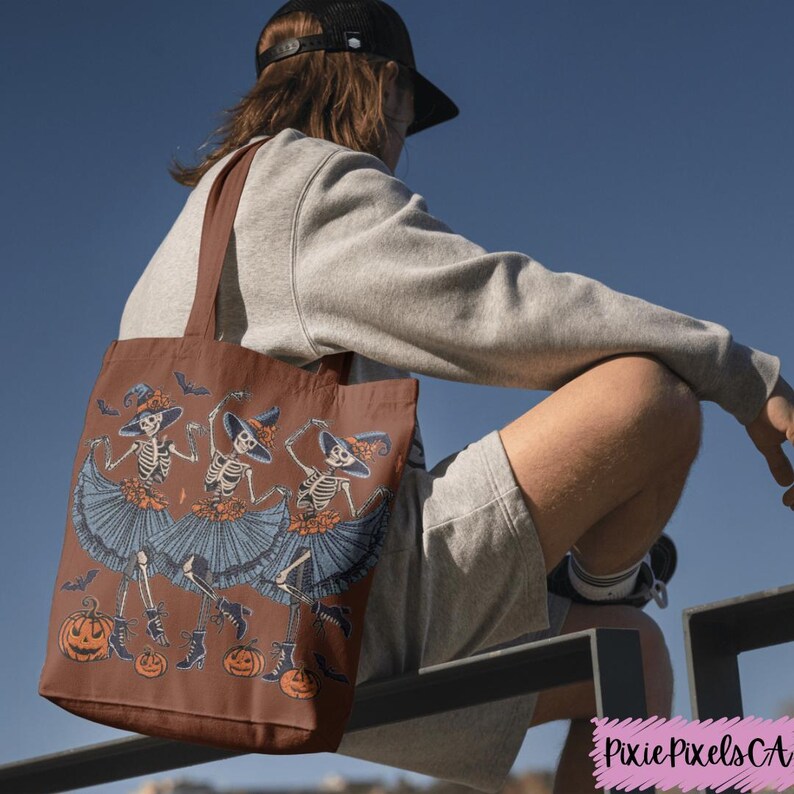 Dancing Witches Skeletons Embroidery Design, Halloween Witch Skeleton ...