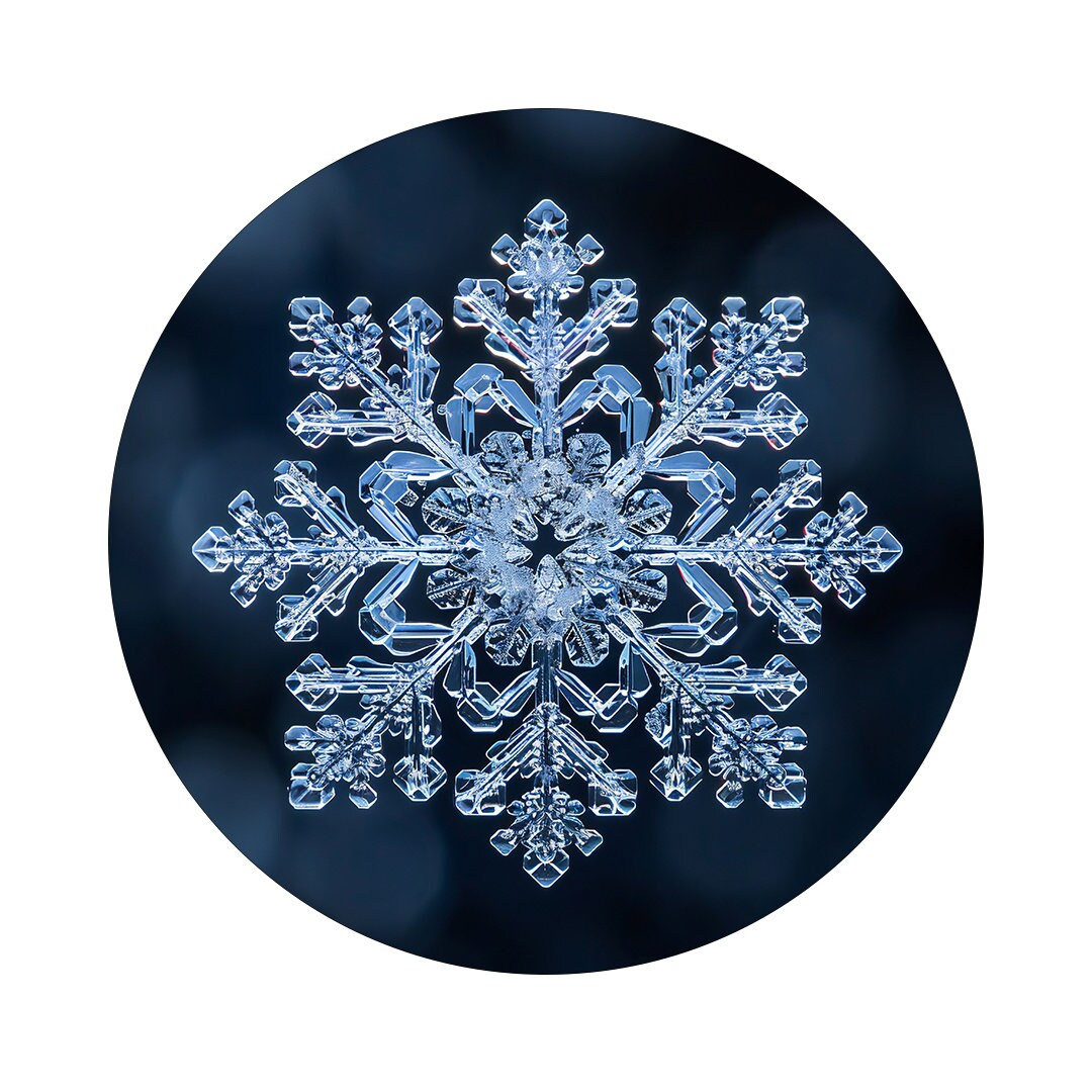 Kiss, Round Art, Circular Snowflake Art, Snowflake Print, Snow Art ...