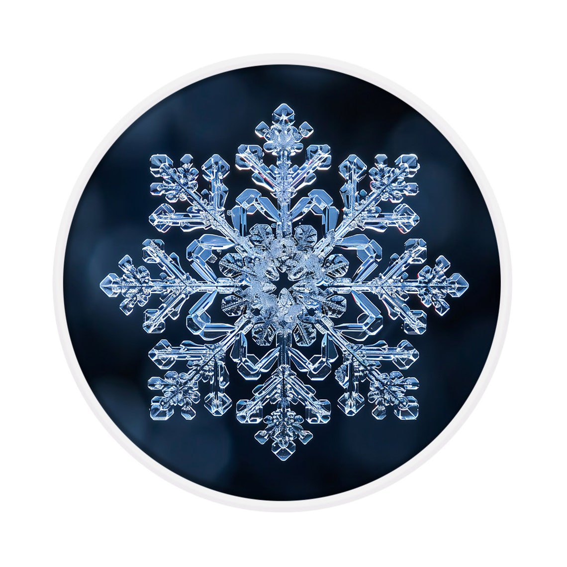 Kiss, Round Art, Circular Snowflake Art, Snowflake Print, Snow Art ...