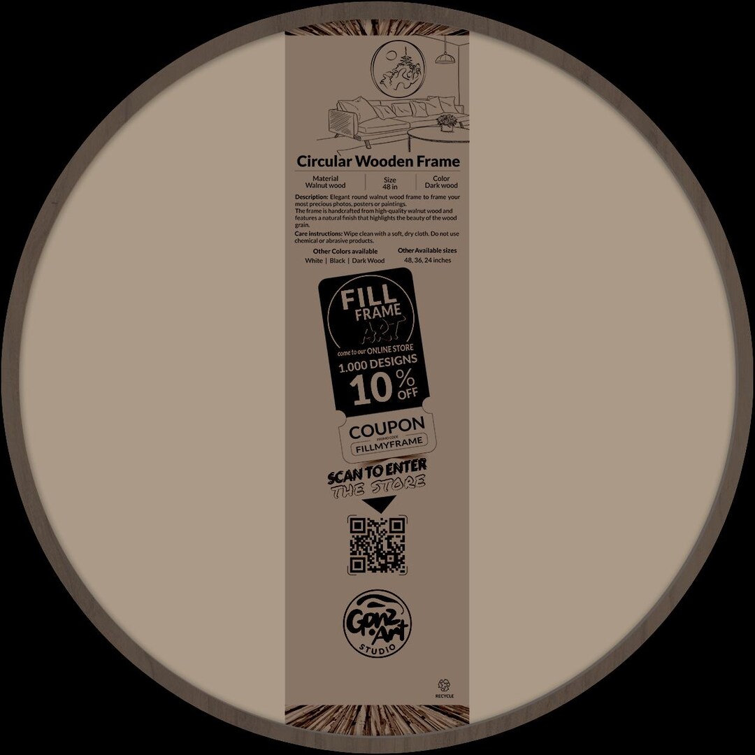 Round Wooden Frames - 24in - Etsy