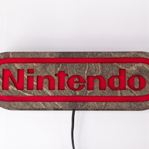 Nintendo Lamp - End Table or Wall Mounted - Beautiful Vibrant Acrylic ...