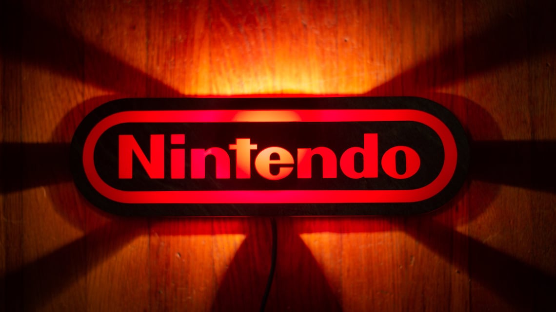 Nintendo Lamp End Table or Wall Mounted Beautiful Vibrant - Etsy