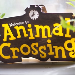 Animal Crossing - Town Sign - Wall Mountable Lamp - Etsy