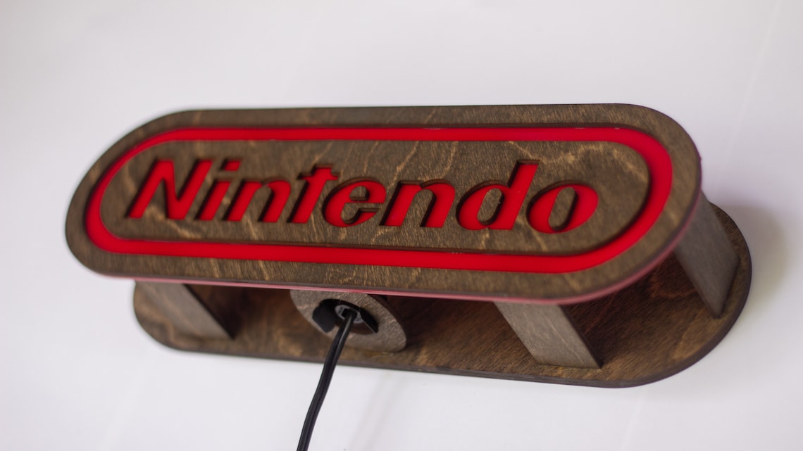 Nintendo Lamp End Table or Wall Mounted Beautiful Vibrant - Etsy