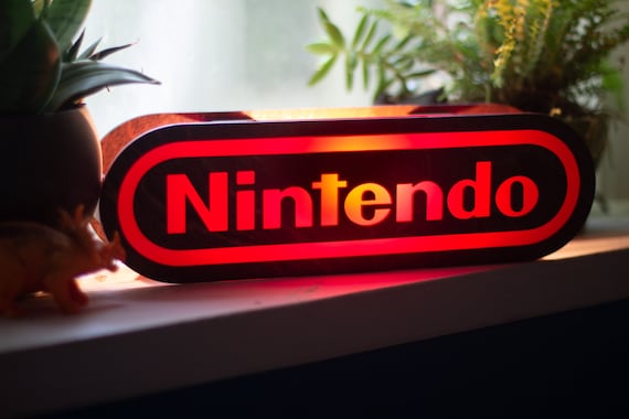 Nintendo Lamp End Table or Wall Mounted Beautiful Vibrant - Etsy