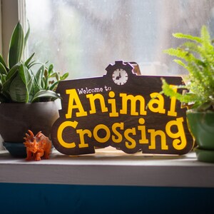 Animal Crossing - Town Sign - Wall Mountable Lamp - Etsy