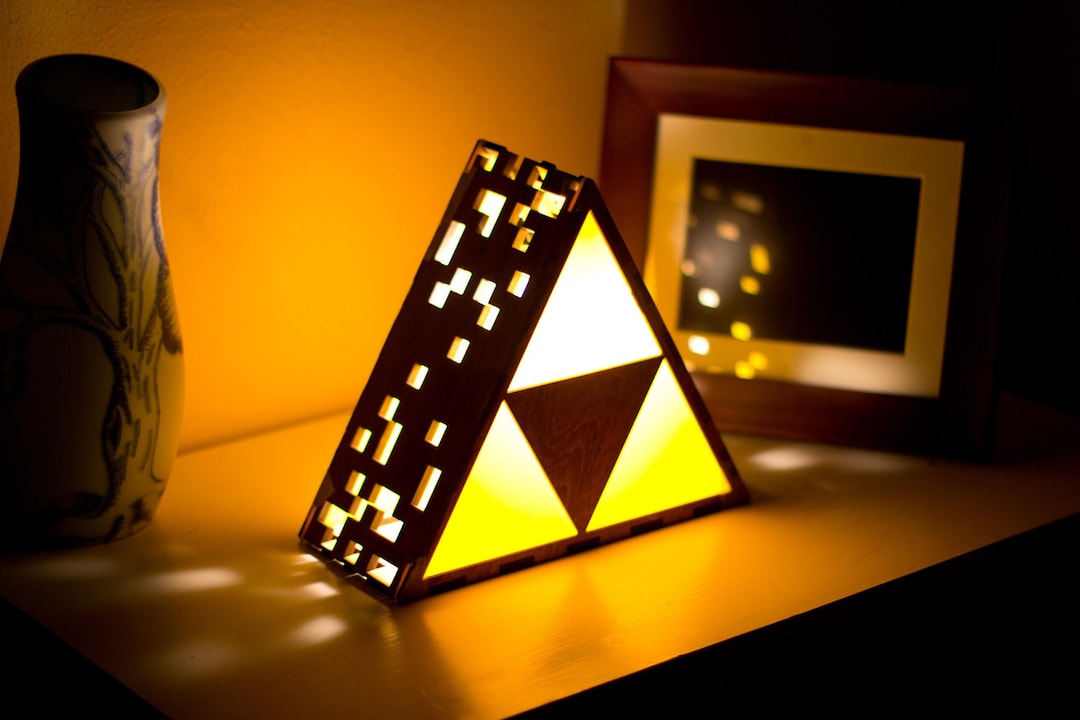 Zelda Triforce Lamp - Original - Hanging or End Table - Etsy