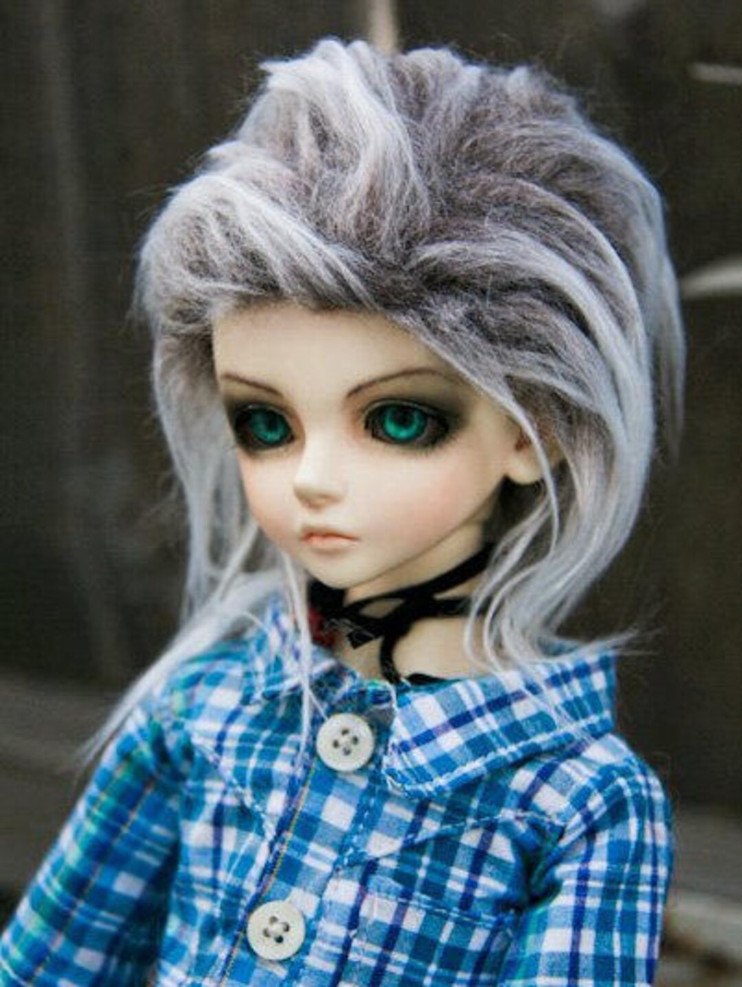 Hidden Dreams™ Ombre Gray Color Bjd Fur Wig for Bjd Doll Size Uncle SD ...