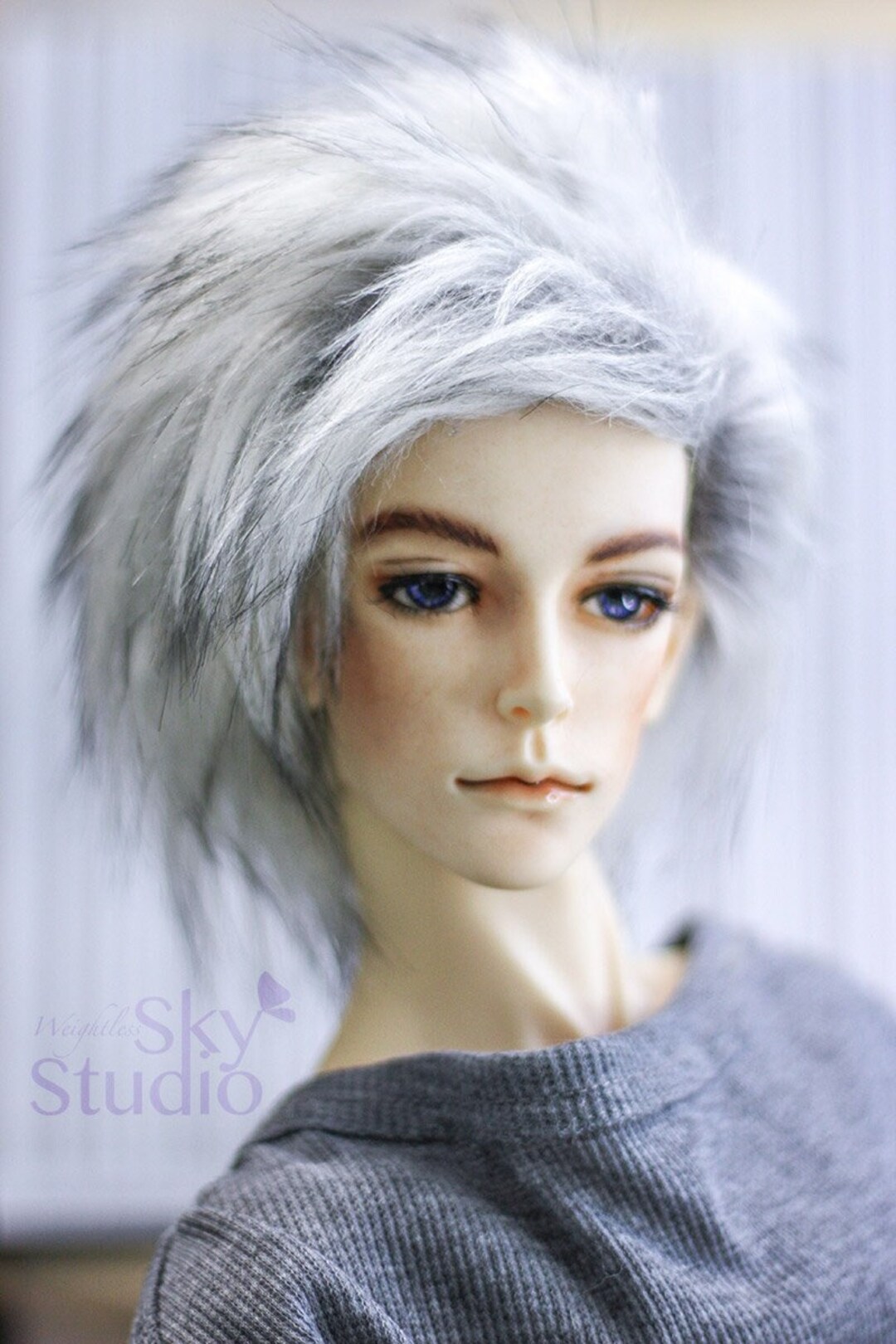 Hidden Dreams™ Husky White Color Fur Wig for Bjd Doll Size UNCLE SD MSD ...