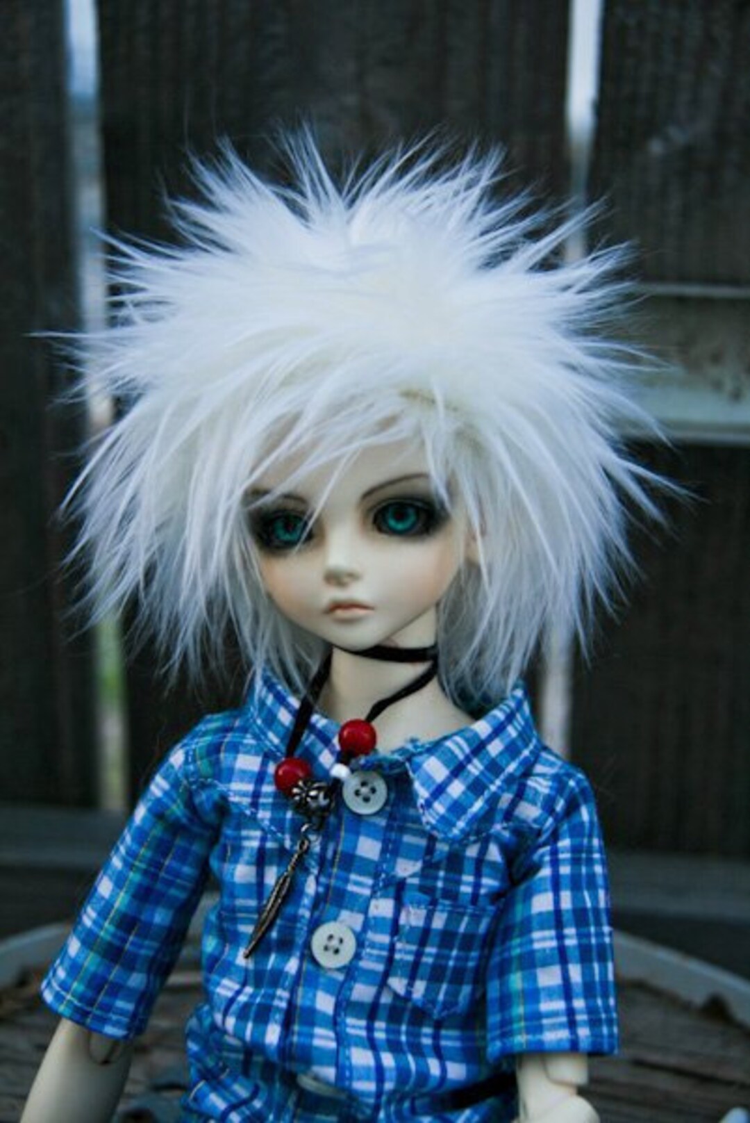 Hidden Dreams™ Soft White Color Bjd Fur Wig for Bjd Doll Size Uncle SD ...