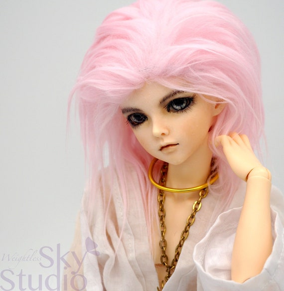 Hidden Dreams™ Long Baby Pink Color Fur Wig Made for Abjd Doll - Etsy