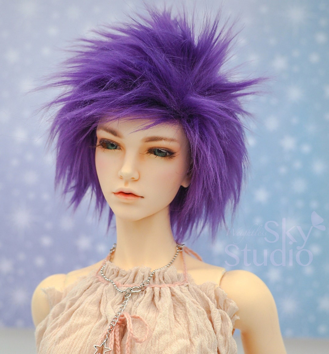 Hidden Dreams™ Purple Color Bjd Fur Wig for Bjd Doll Size Uncle SD MSD ...