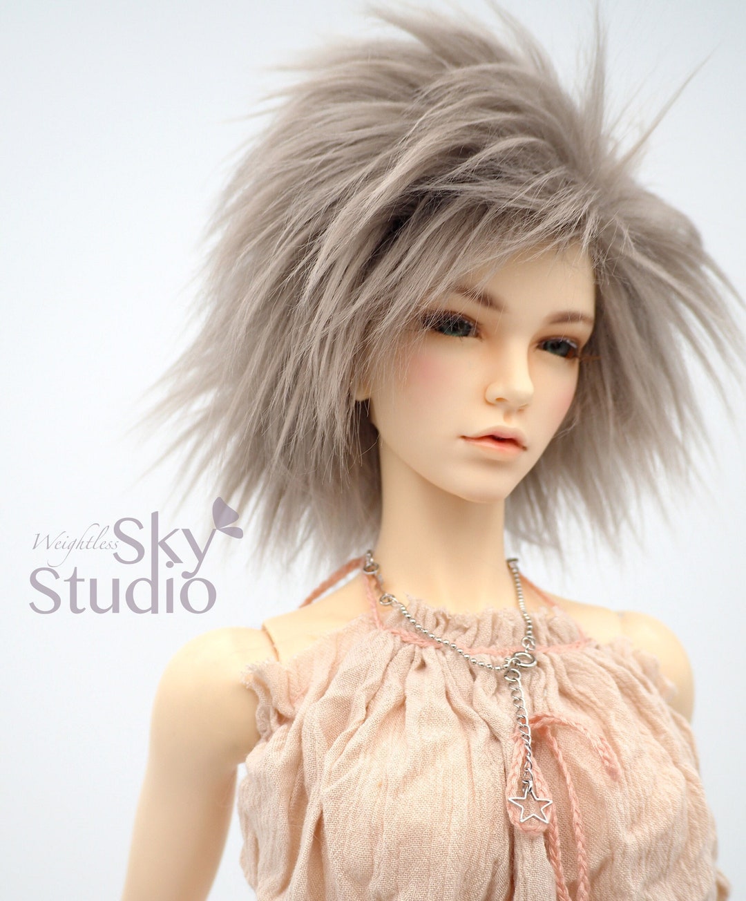 Hidden Dreams™ Ashy Blonde Color Fur Wig for Abjd Doll Size UNCLE SD ...