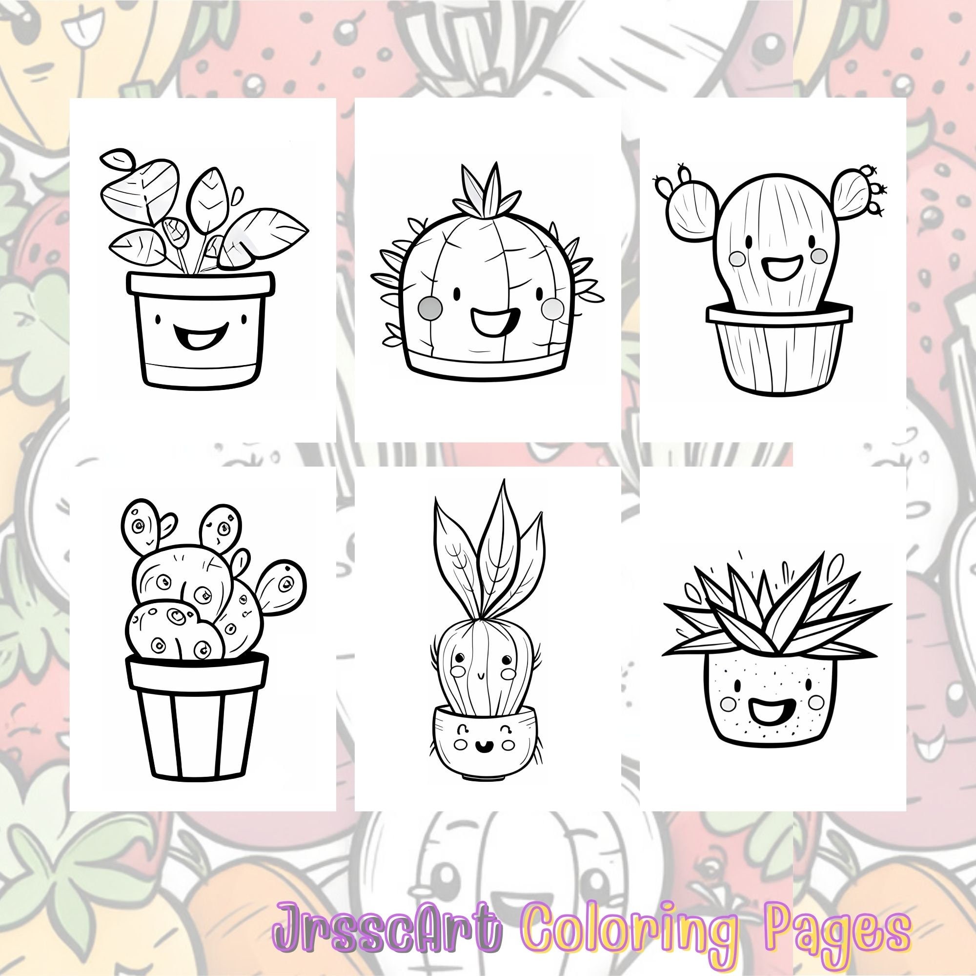 100 Kawaii Food Coloring Pages for Kids,cute Coloring Pages,adorable ...
