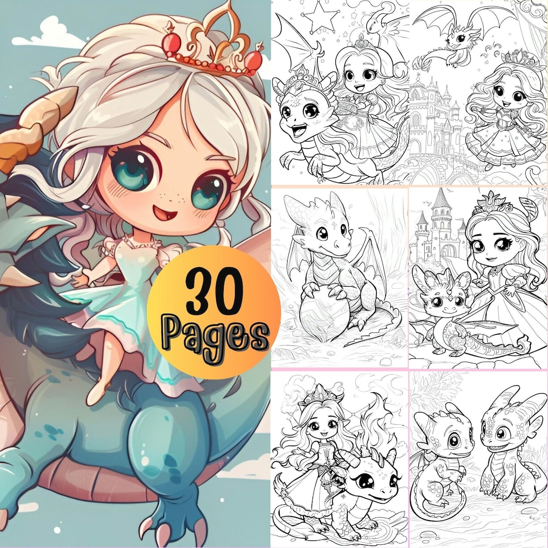 Cozy Moments, Cute Kawaii 30 Coloring Pages , Fantasy Princess and ...
