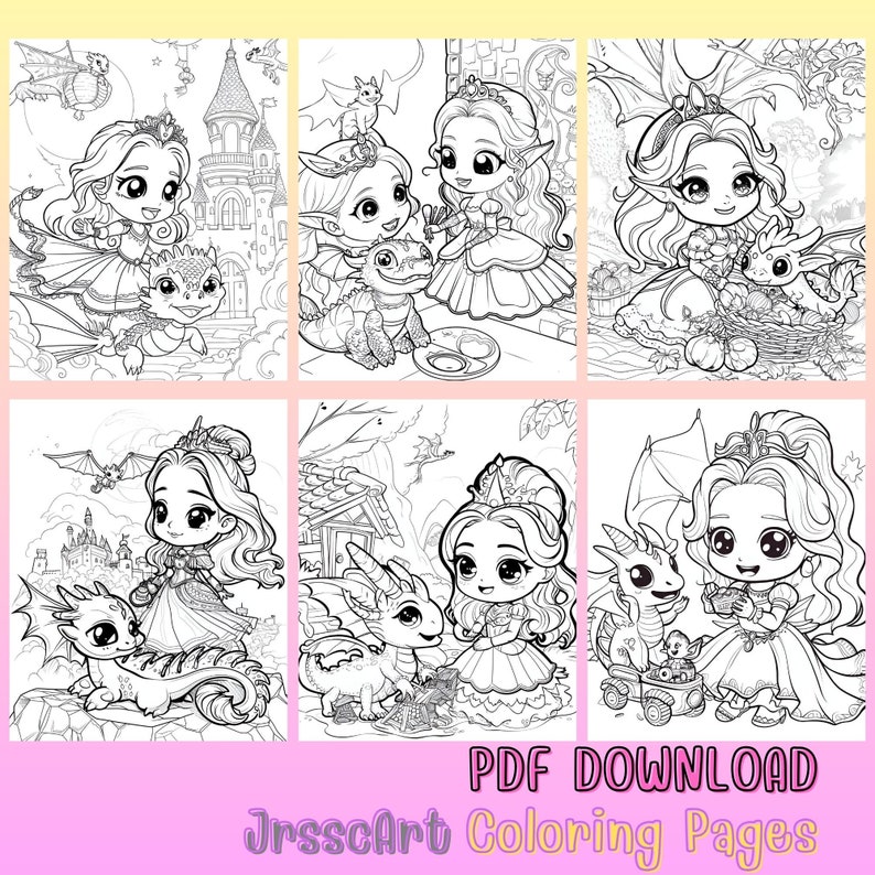 Cozy Moments, Cute Kawaii 30 Coloring Pages , Fantasy Princess and ...