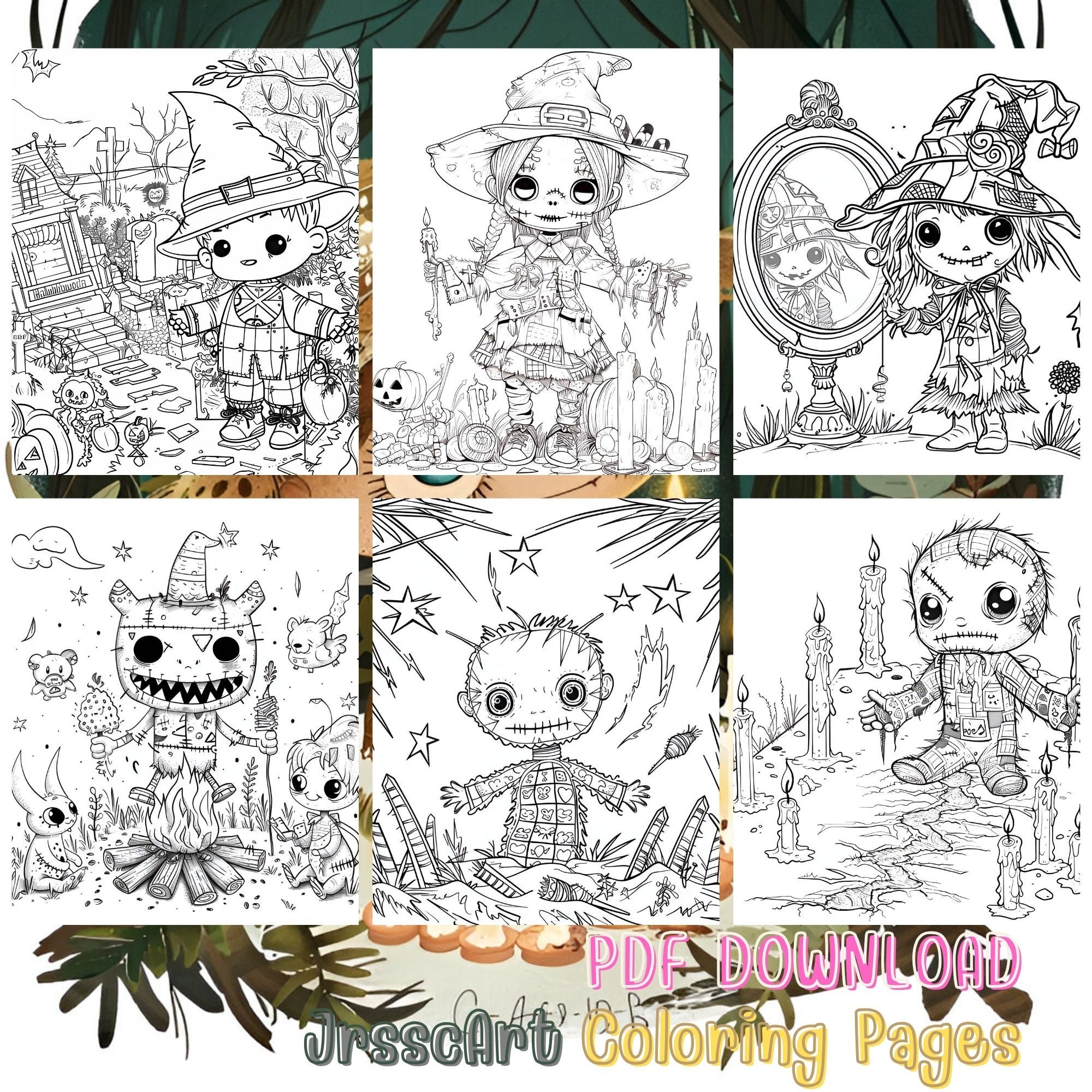 30 Coloring Pages , Cozy Cute Halloween Voodoo Doll Coloring Page ...